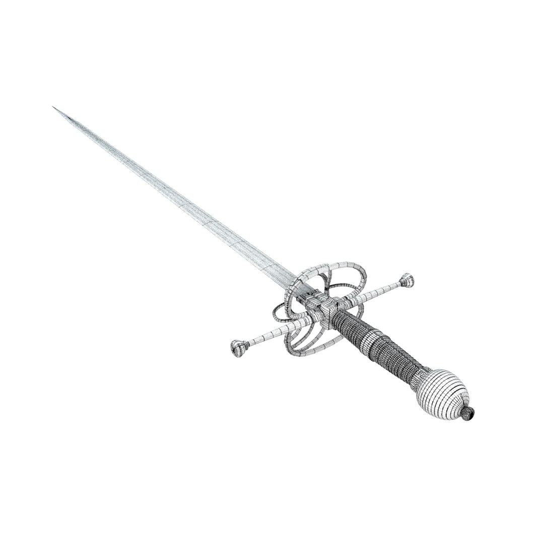 Rapier Sword 3d Blend