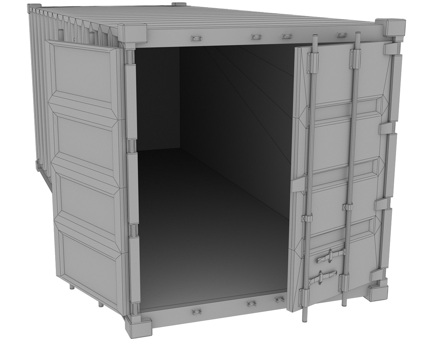 20ft cargo container props 3d model