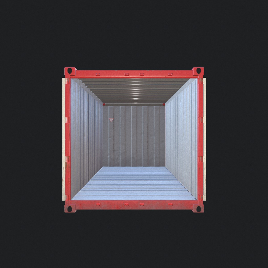 20ft cargo container props 3d model