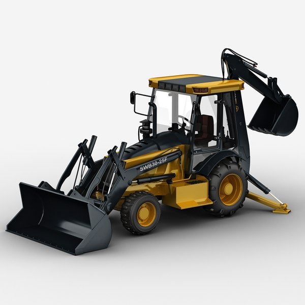3d backhoe loader sinoway model
