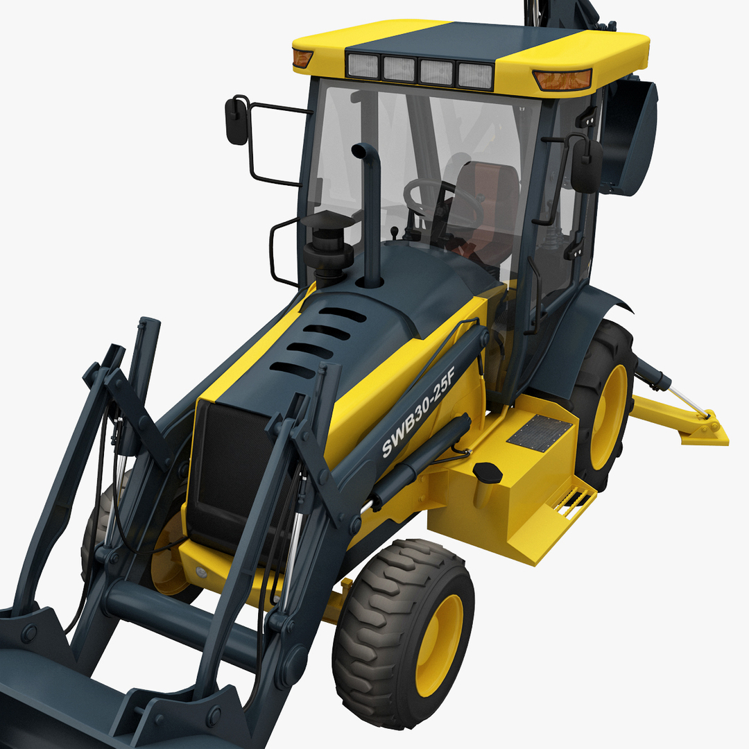 3d backhoe loader sinoway model