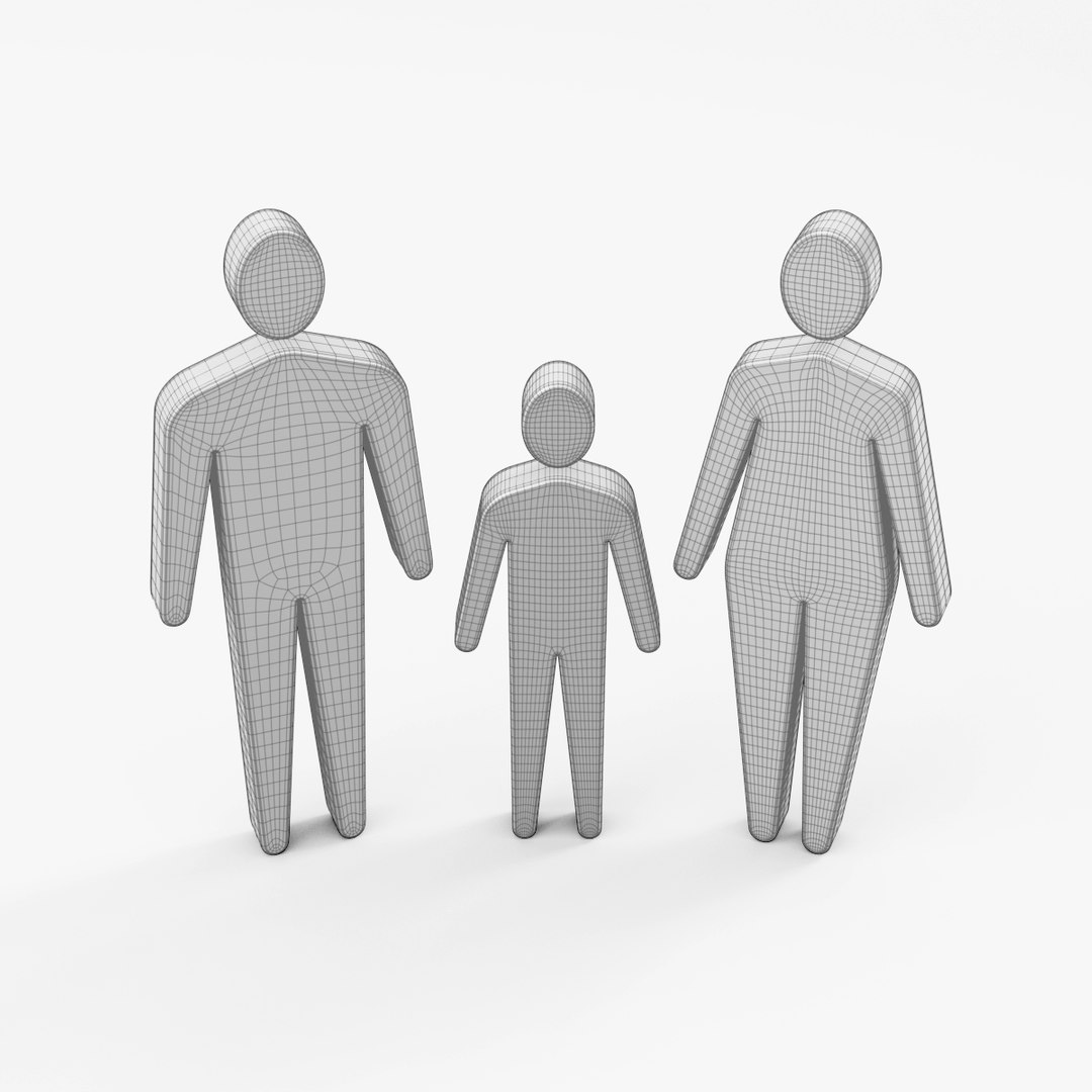 3D Simplified Silhouettes Figures Model - TurboSquid 1631243