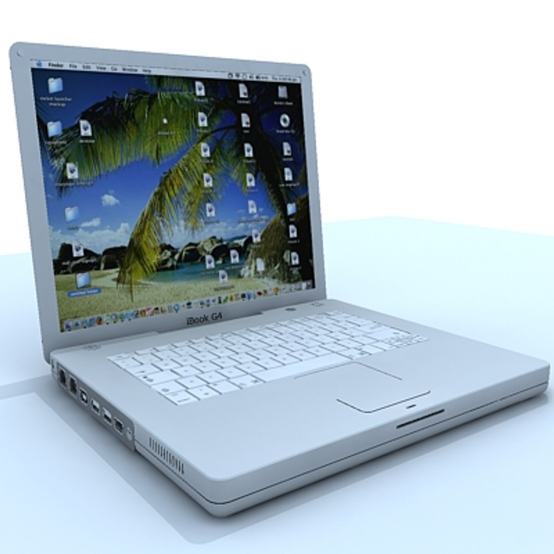 ibook laptop 3d 3ds