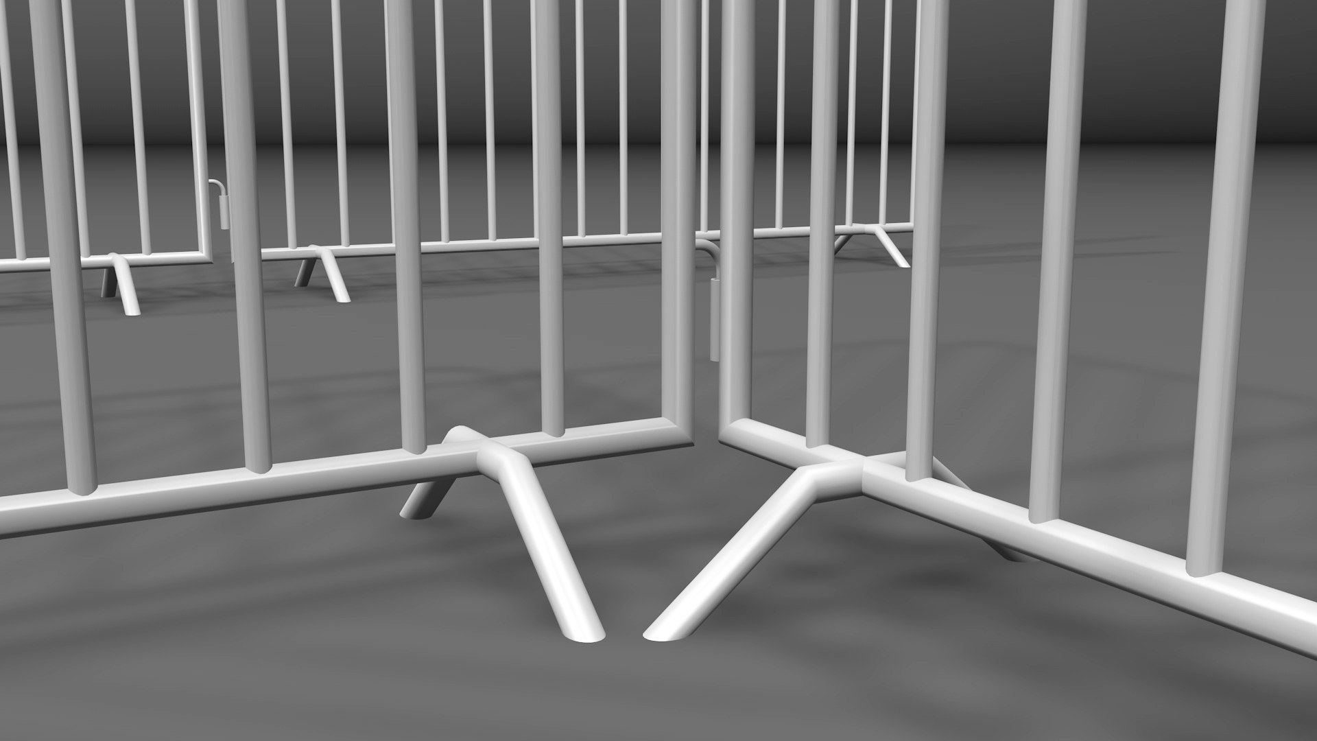 Crowd Barrier 3D Model - TurboSquid 1944616