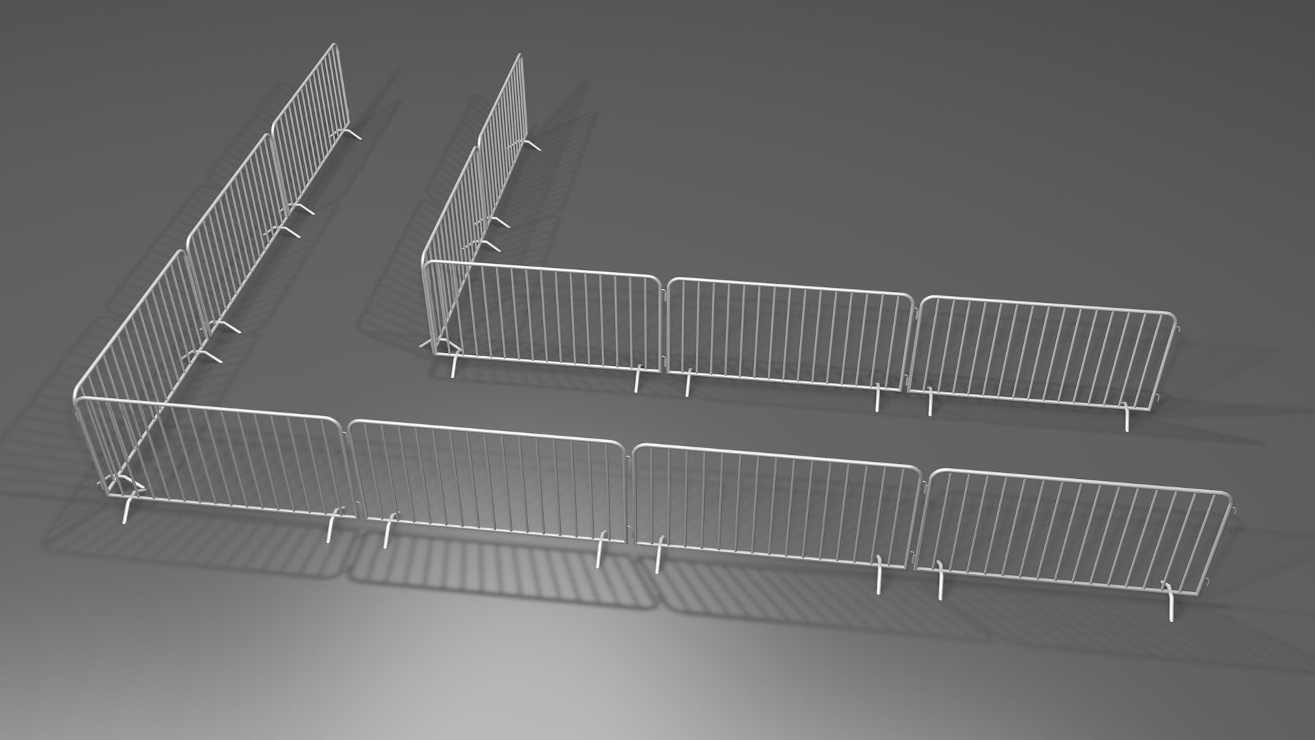 Crowd Barrier 3D Model - TurboSquid 1944616