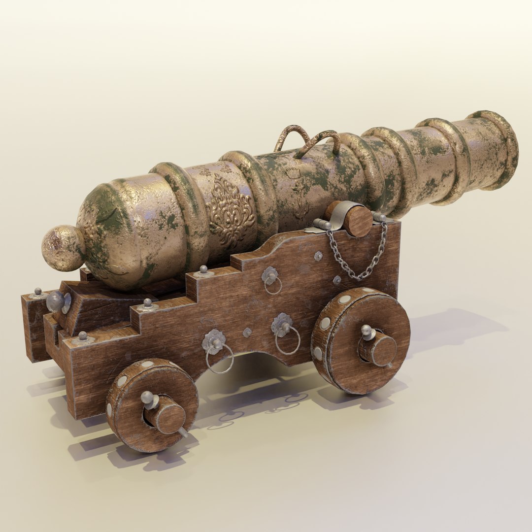 3D Old Cannon Model - TurboSquid 2256973