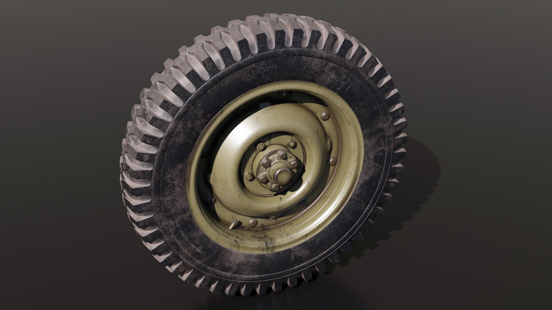 Military Jeep Willys Wheel 3D Model - TurboSquid 2136410