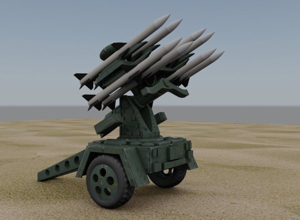 surface air missile launcher 3d model