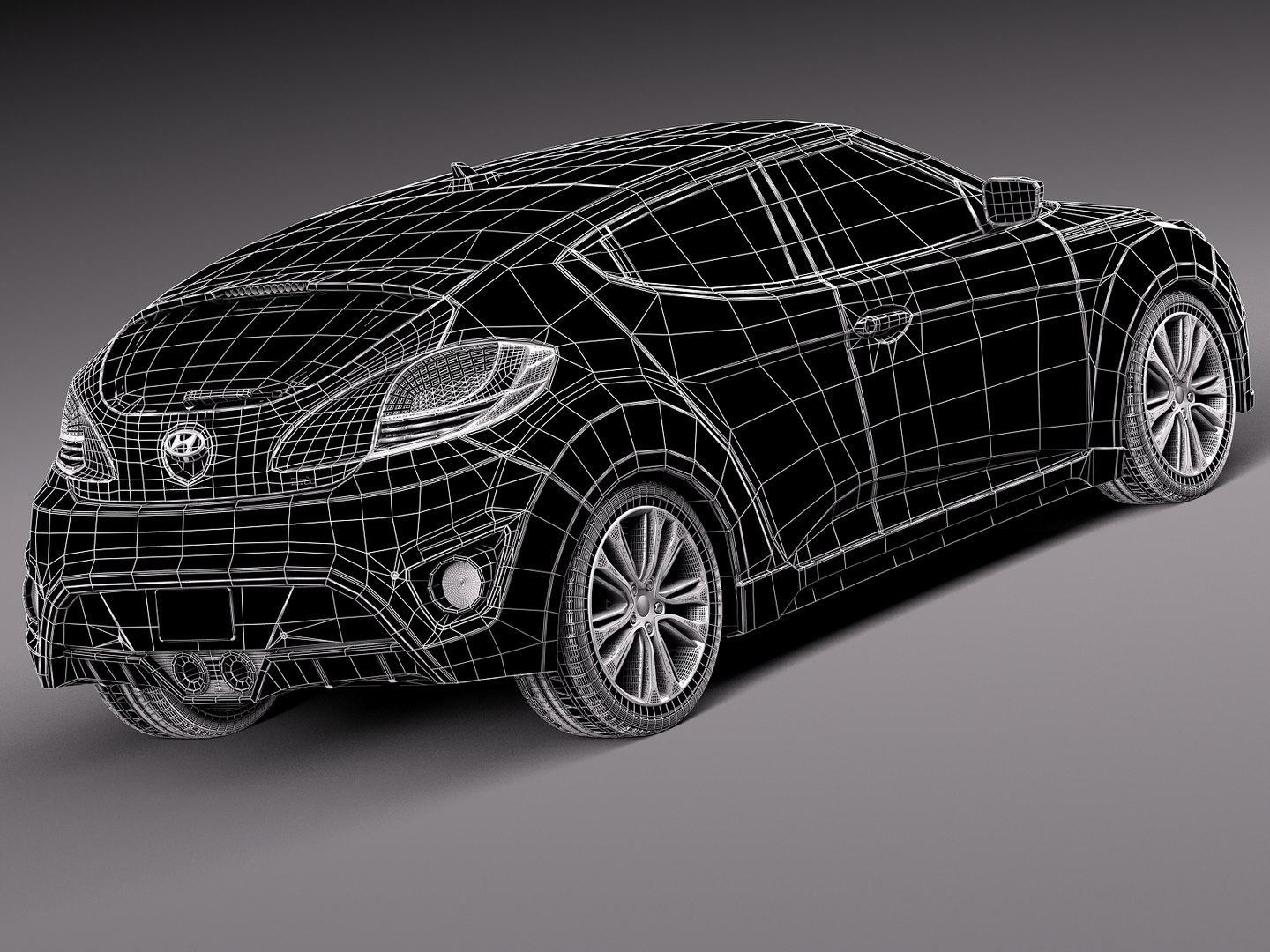 2016 Hyundai Veloster 3d Model