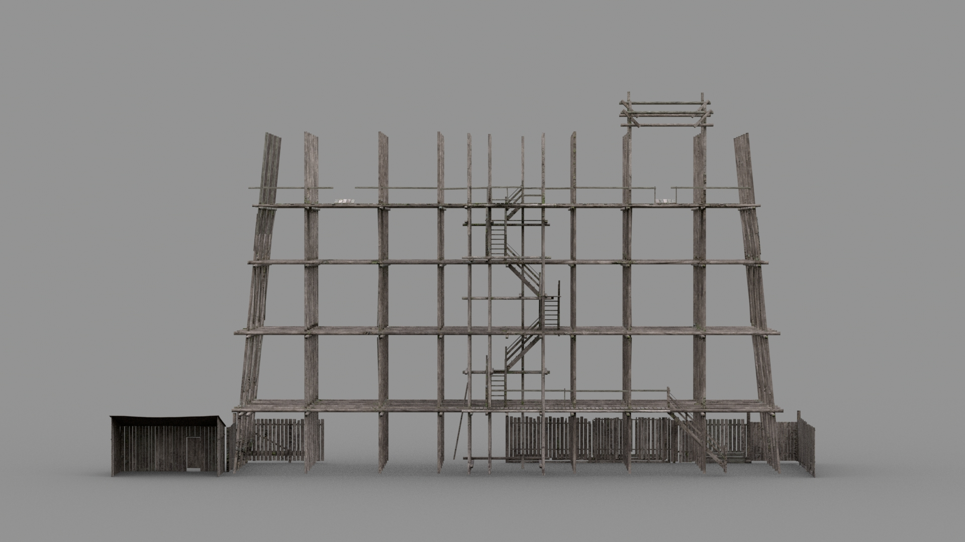 3D Scaffolding Wood - TurboSquid 1419797