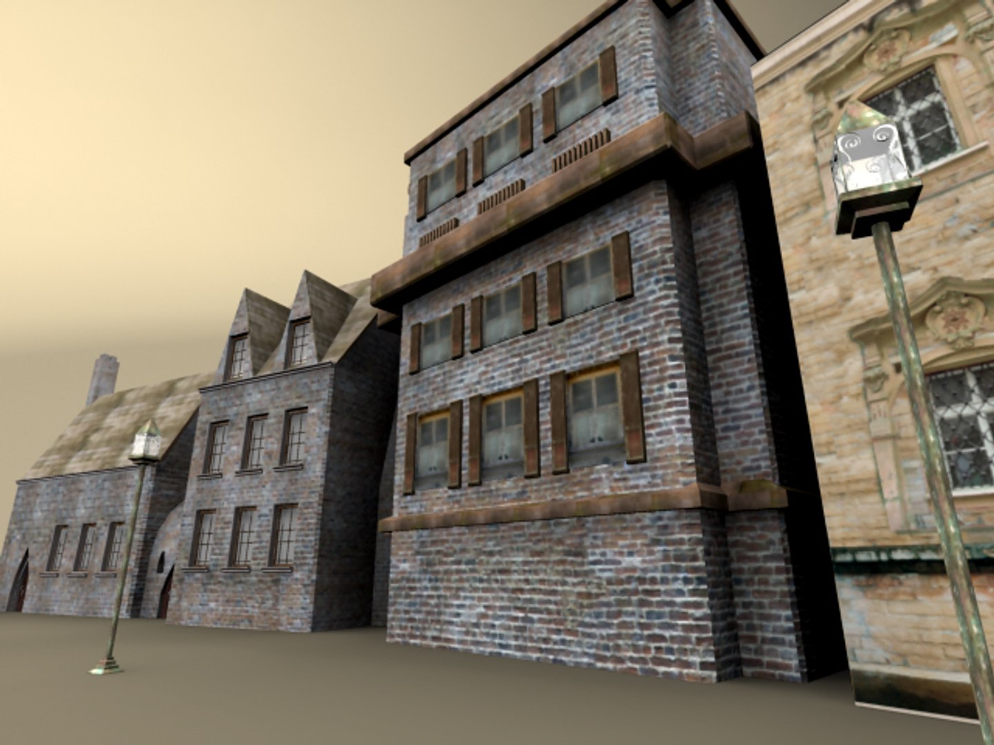 3d Model Pack Buildings Village