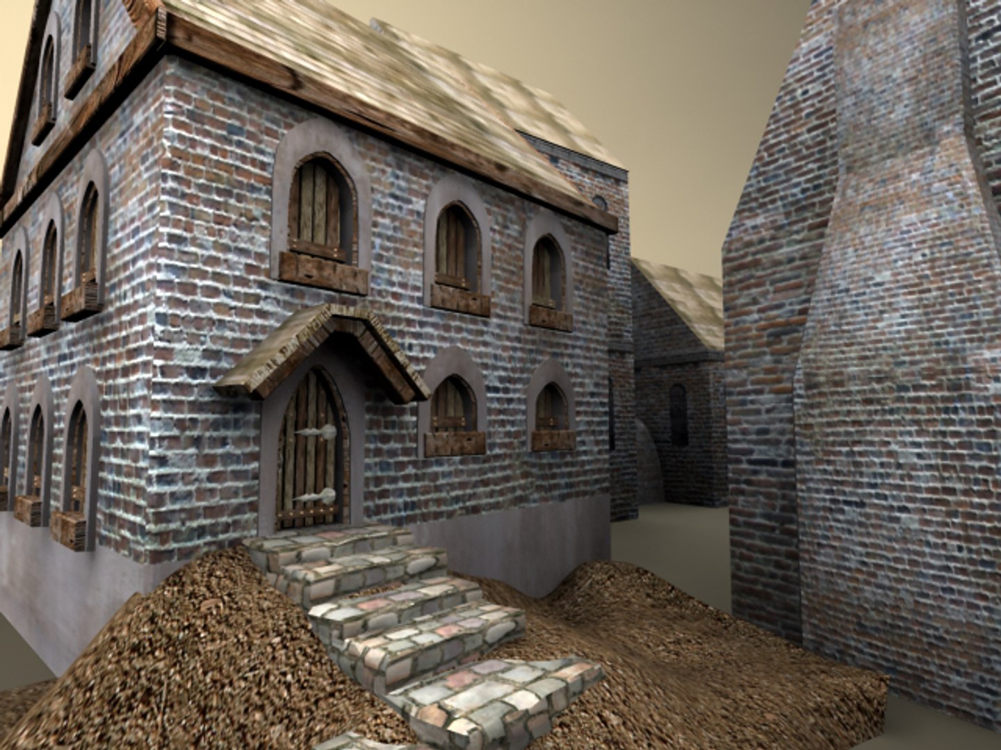 3d Model Pack Buildings Village
