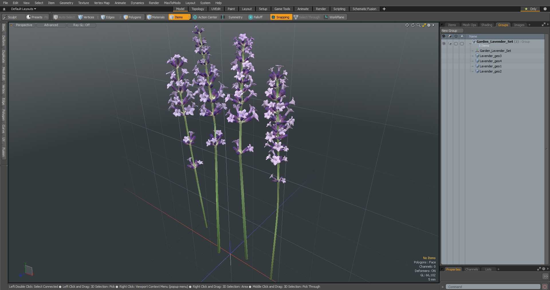Garden Lavender Set 3D Model - TurboSquid 2191661