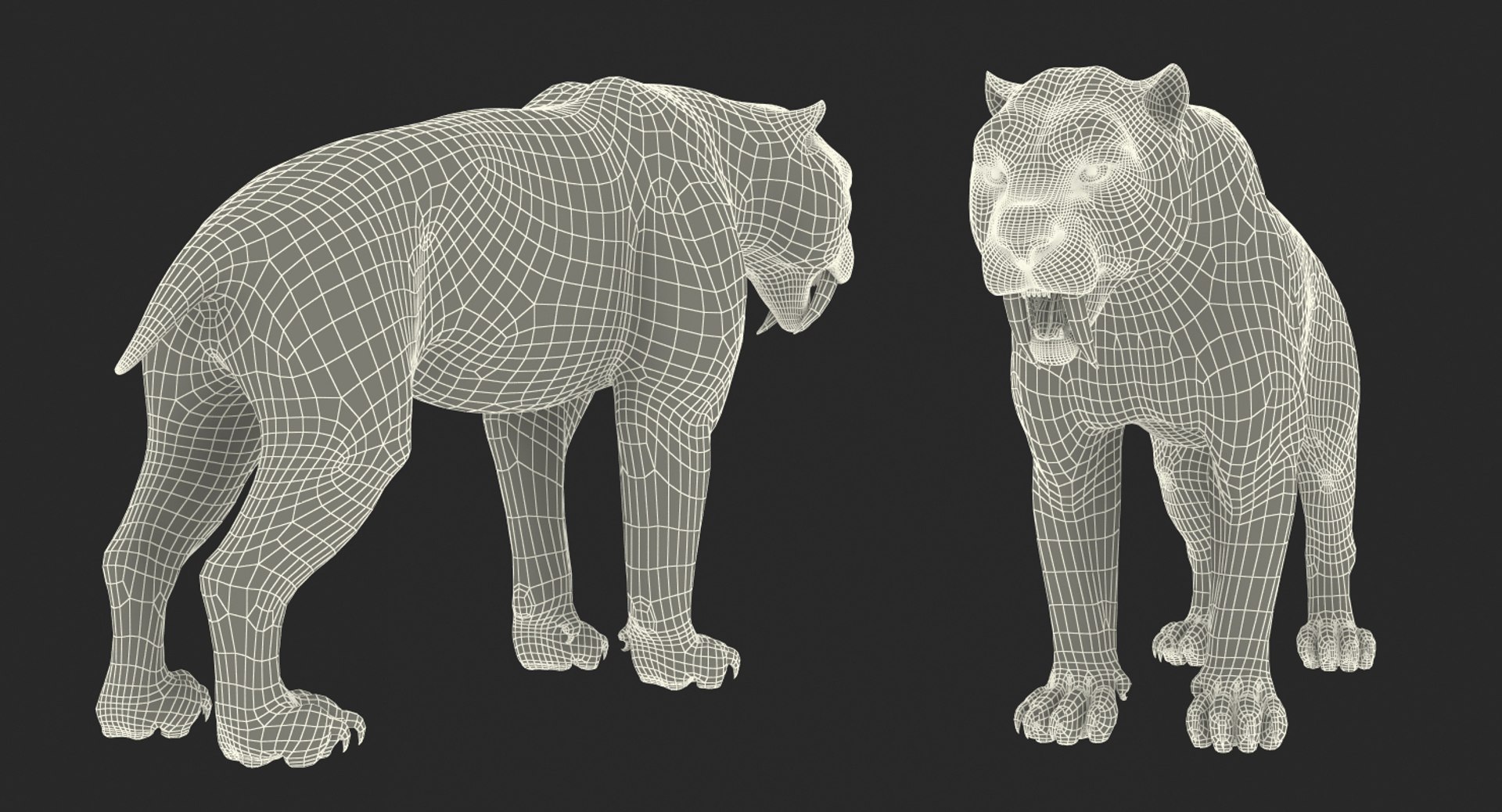 3D Arctic Saber Tooth Cat Fur Model - TurboSquid 1329317