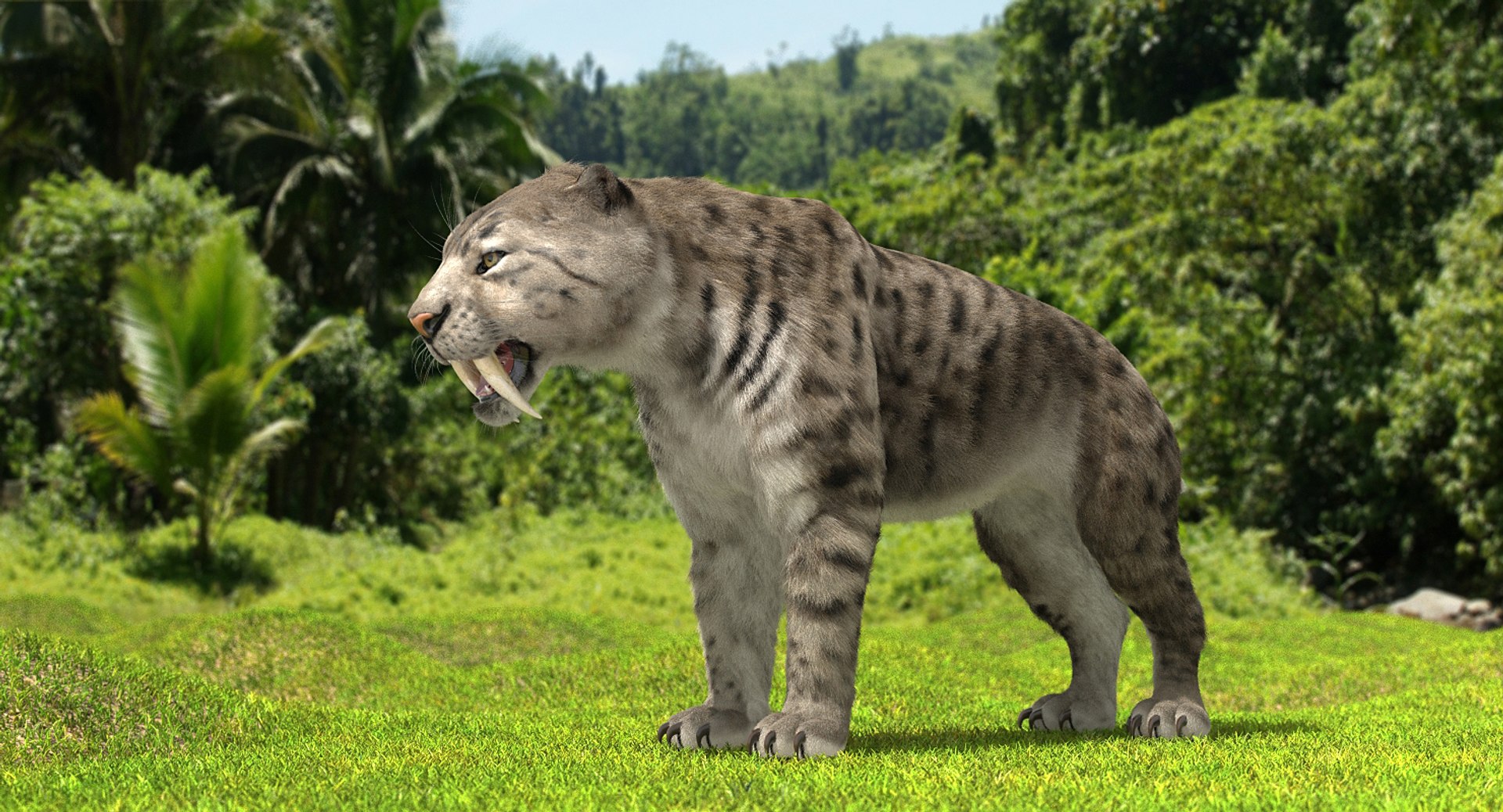 3D Arctic Saber Tooth Cat Fur Model - TurboSquid 1329317