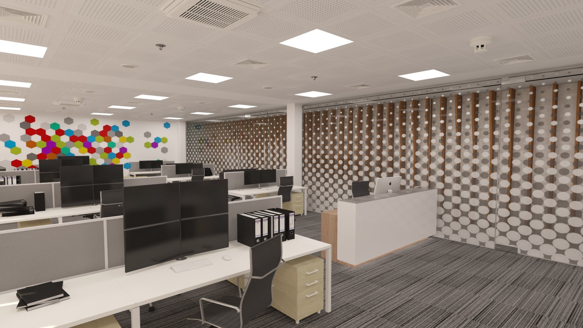 3D Open Space Office Interior - TurboSquid 1655953