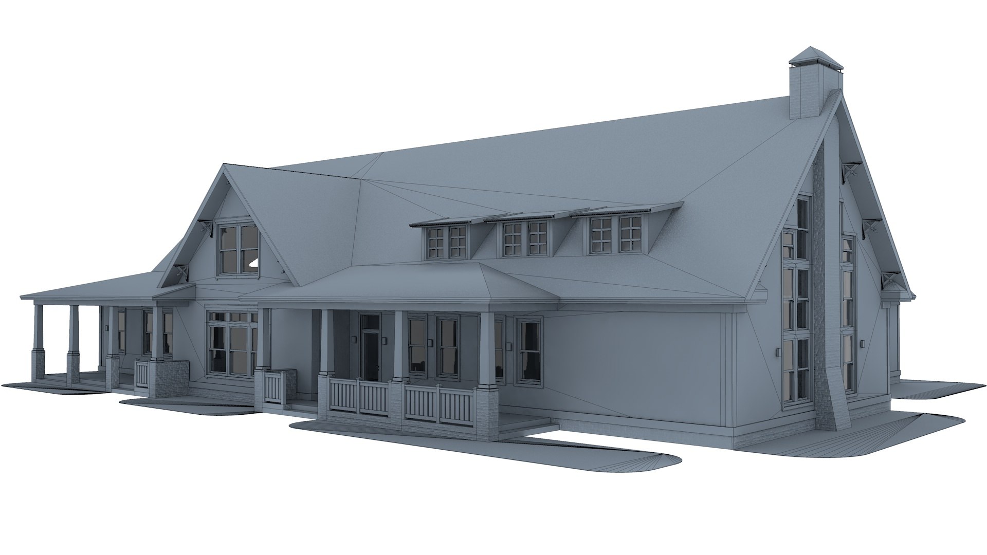 American Suburban House 3D Model - TurboSquid 1797247