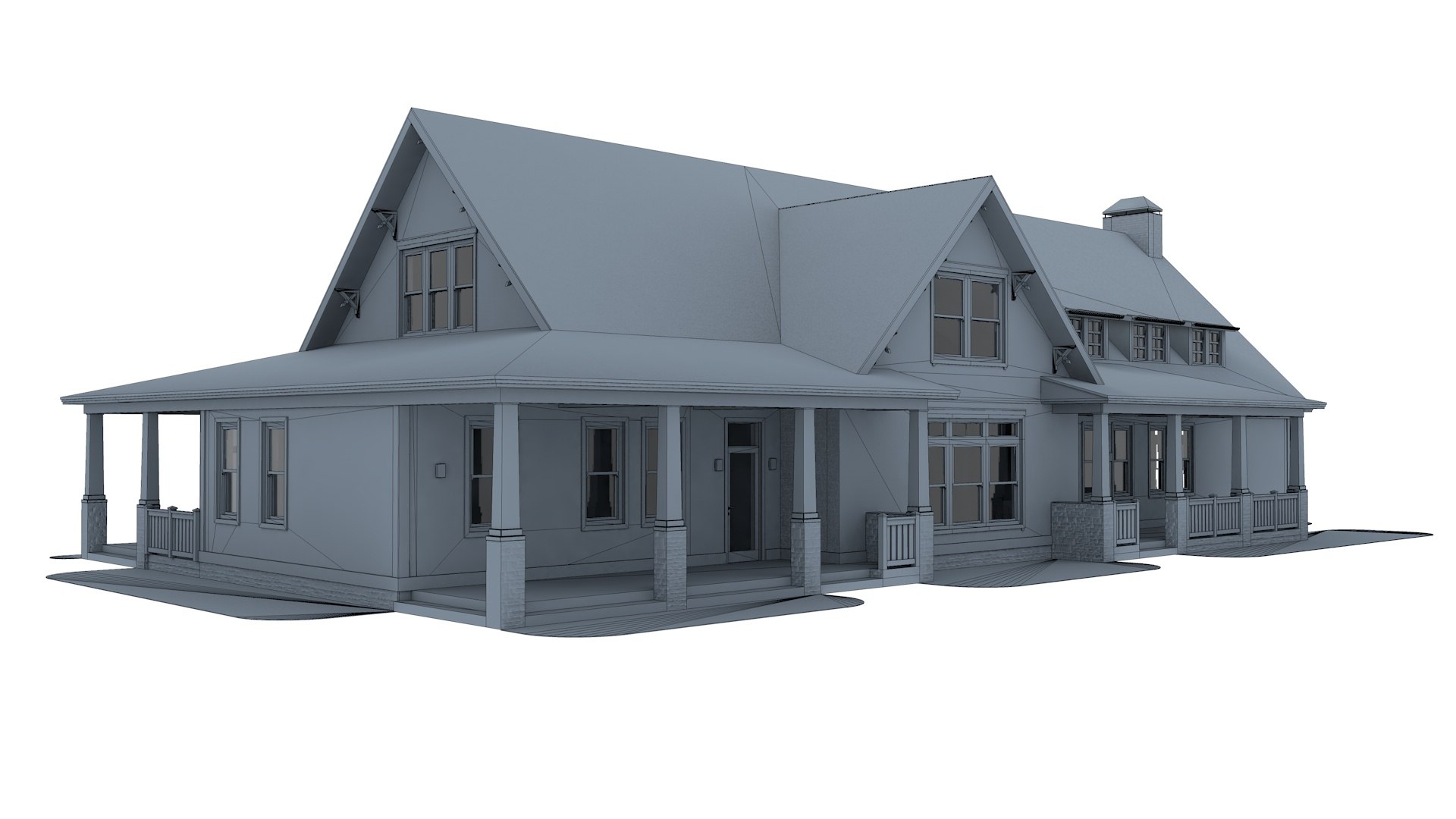 American Suburban House 3D Model - TurboSquid 1797247