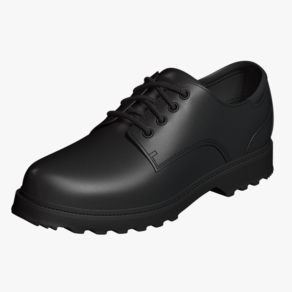 modelo 3d Zapatos Oxford De Cuero Negro - TurboSquid 1080437