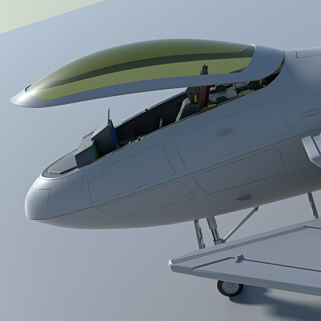 futuristic aircraft 3d model