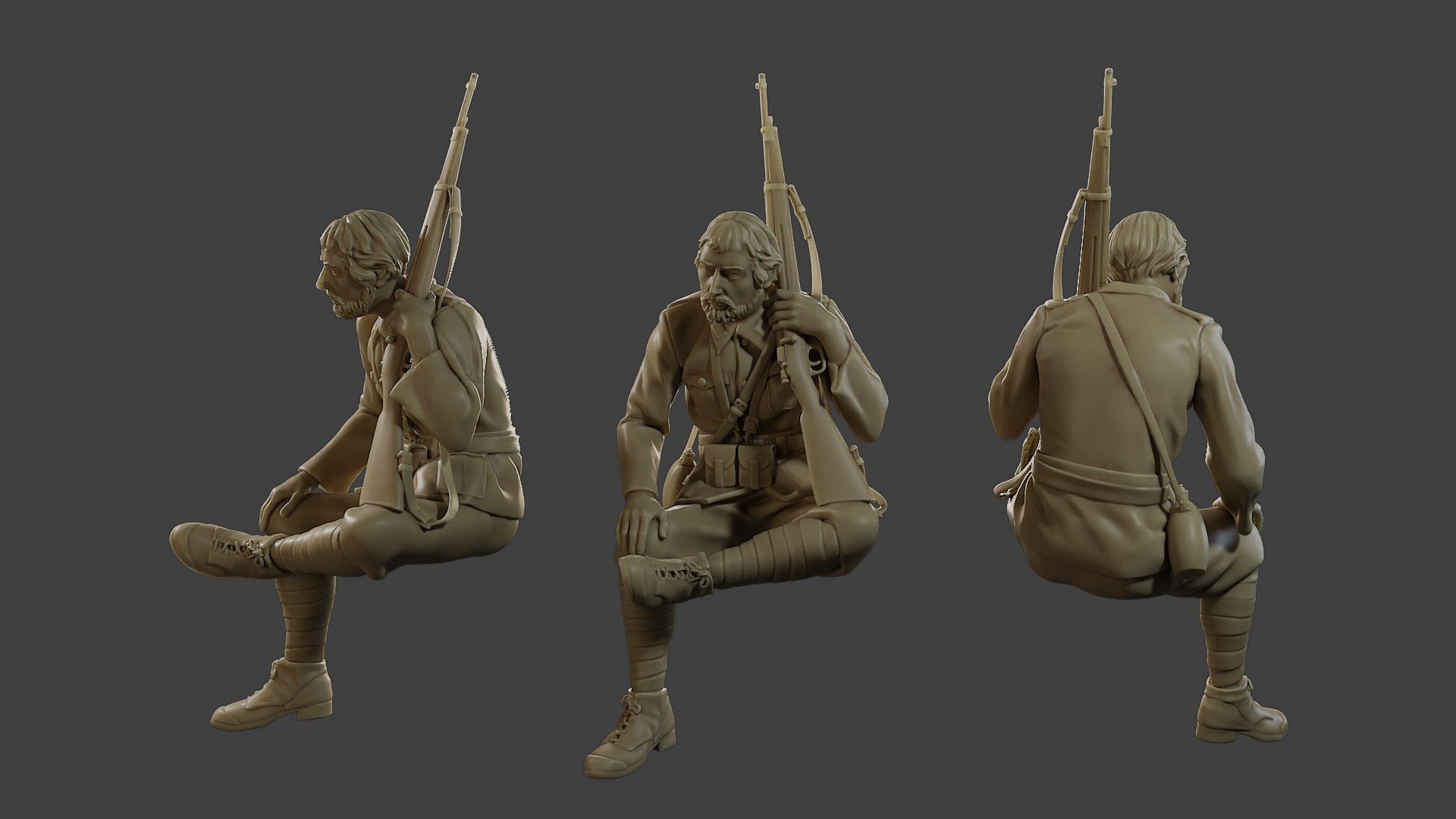 3D Italian Soldier Sit3 Ww2 IT10 Model - TurboSquid 2218672