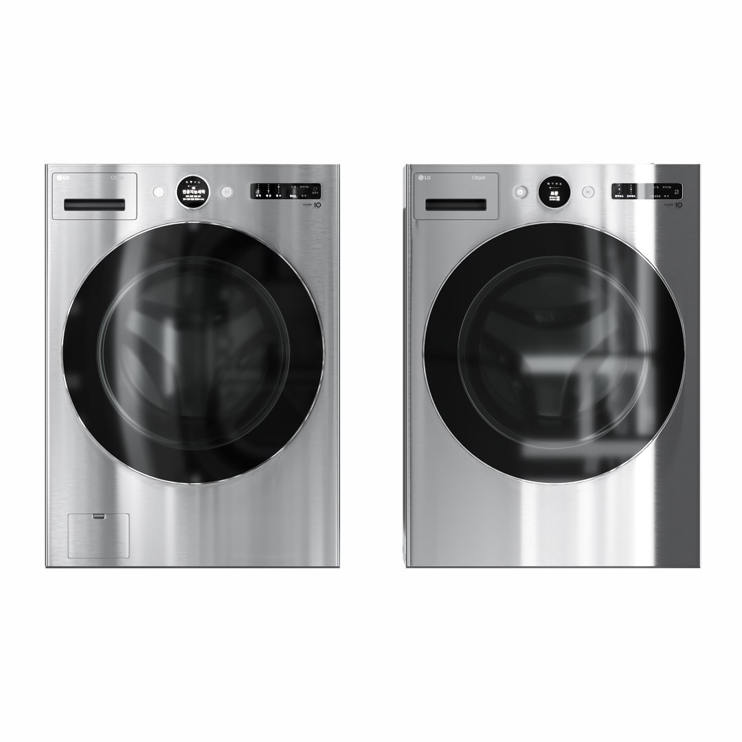 LG Objet Collection Washing And Drying Machine KOR Ver 3D Model ...