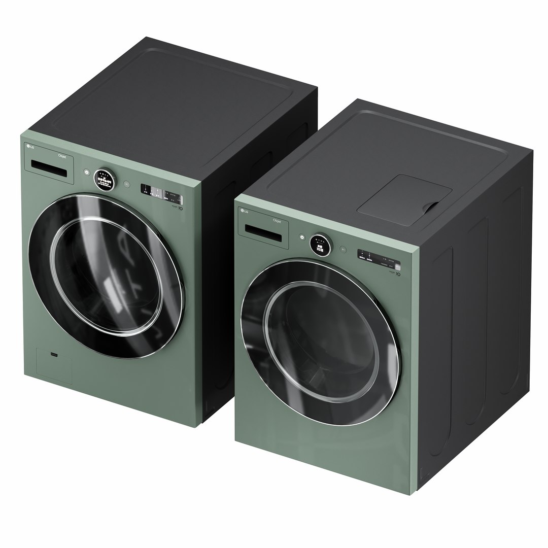 LG Objet Collection Washing And Drying Machine KOR Ver 3D Model ...