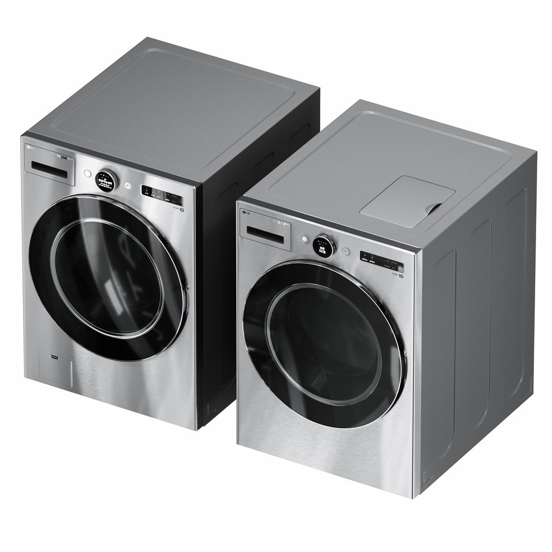 LG Objet Collection Washing And Drying Machine KOR Ver 3D Model ...