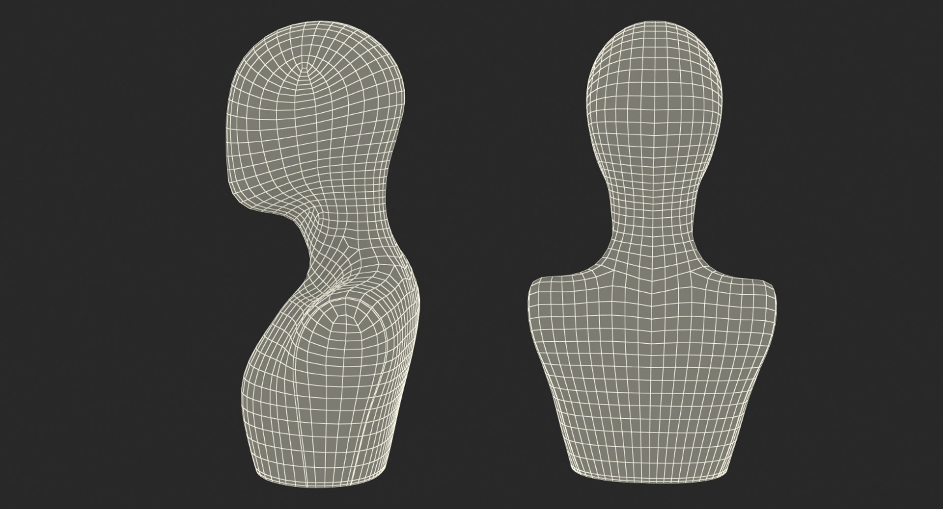 3D Female Plastic Abstract Mannequin - TurboSquid 1297593