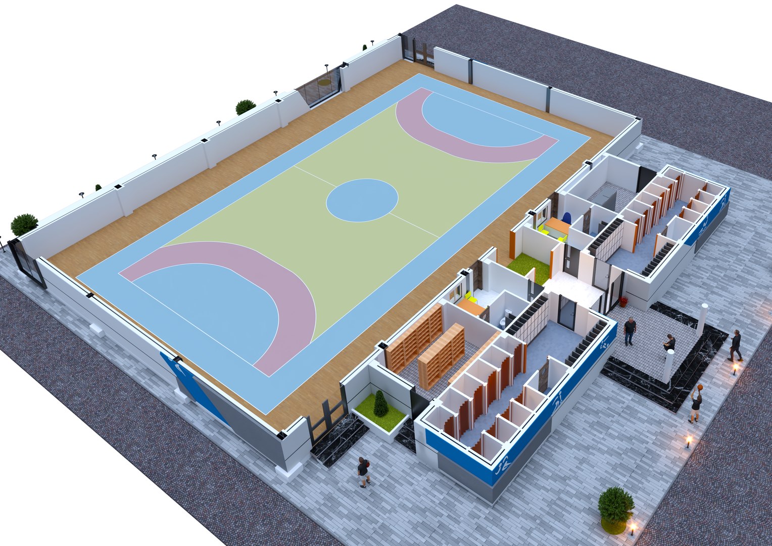 3D Sports Hall Model - TurboSquid 2253704