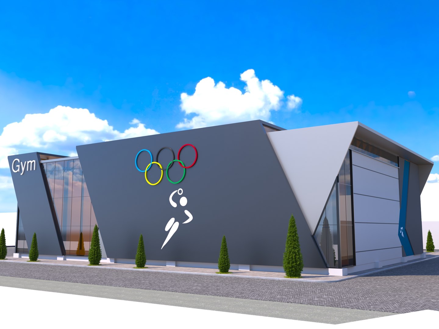 3D Sports Hall Model - TurboSquid 2253704