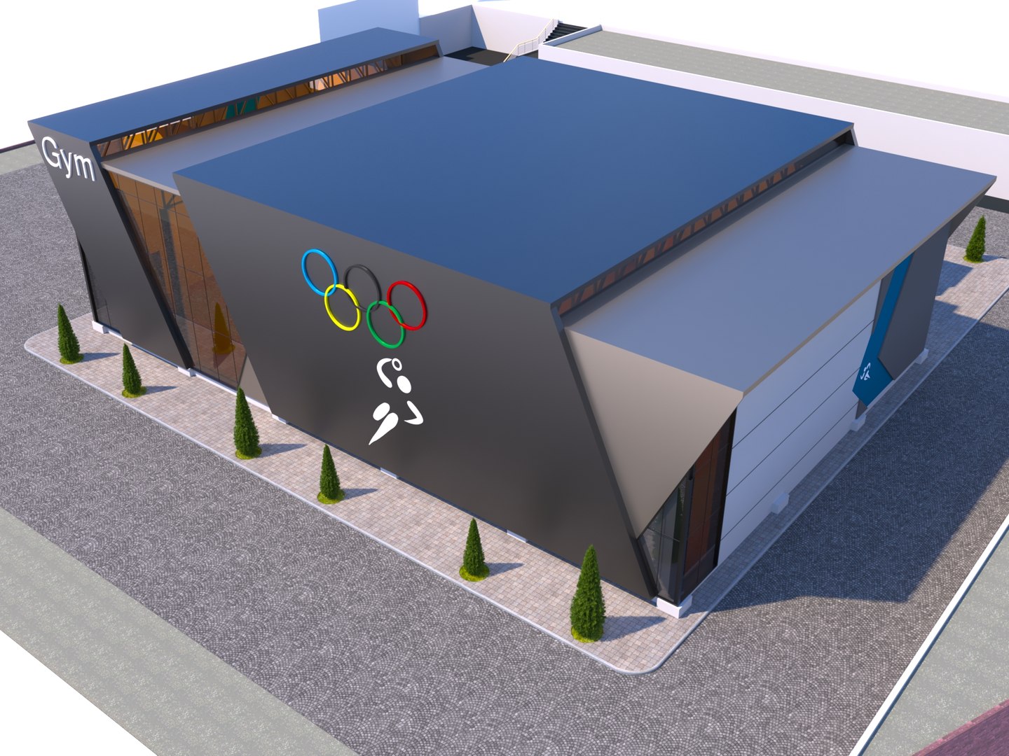 3D Sports Hall Model - TurboSquid 2253704