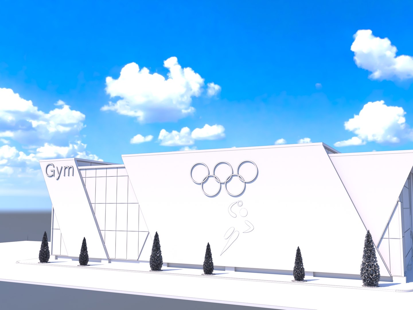 3D Sports Hall Model - TurboSquid 2253704