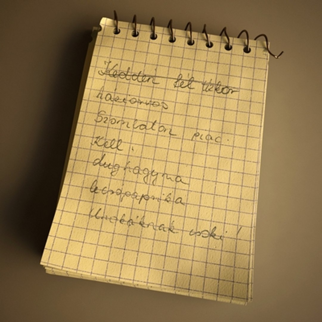 Memopad Memo Pad 3d Model