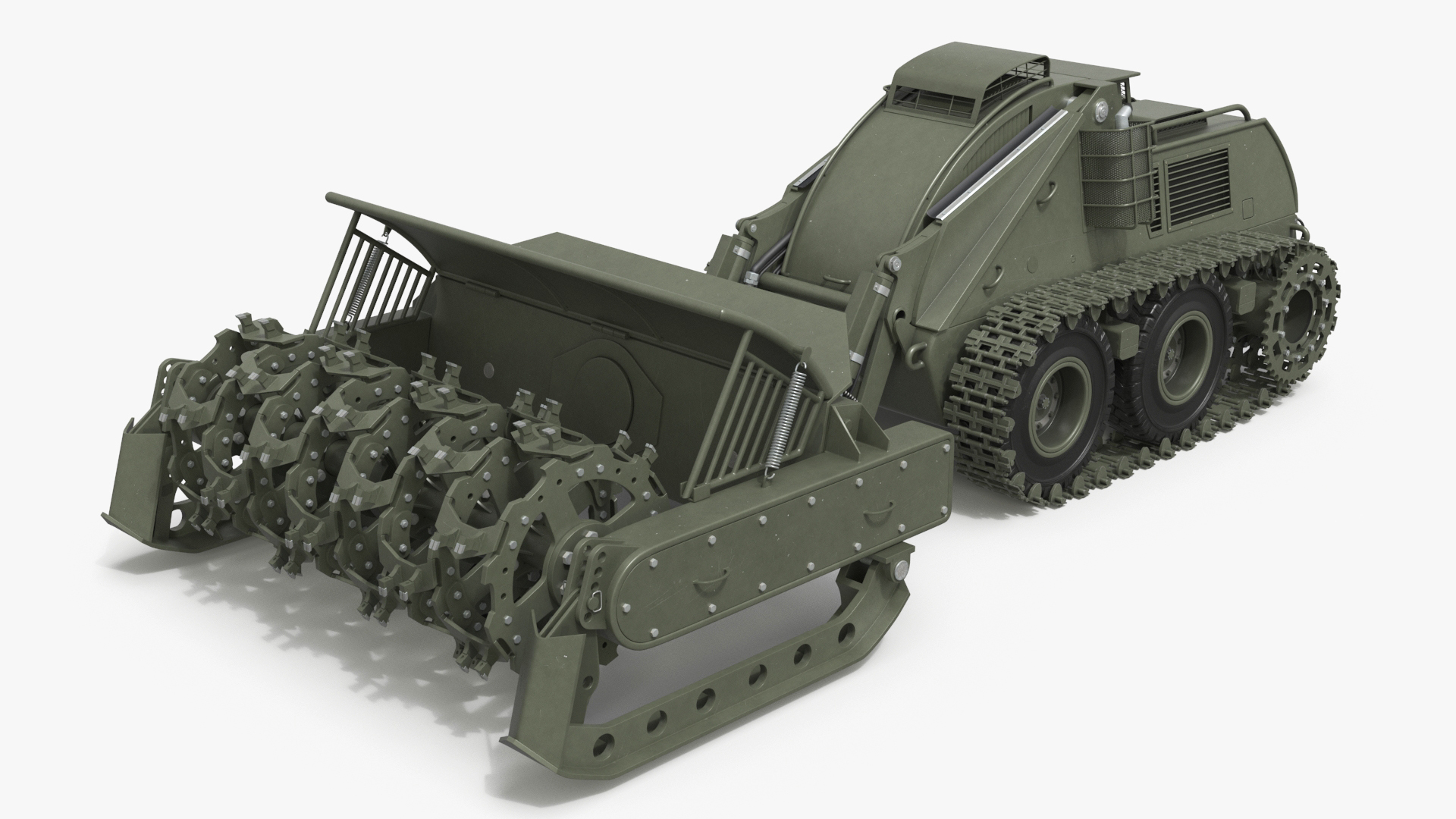 Unmanned Engineering Vehicle For Demining Operations Military Green ...