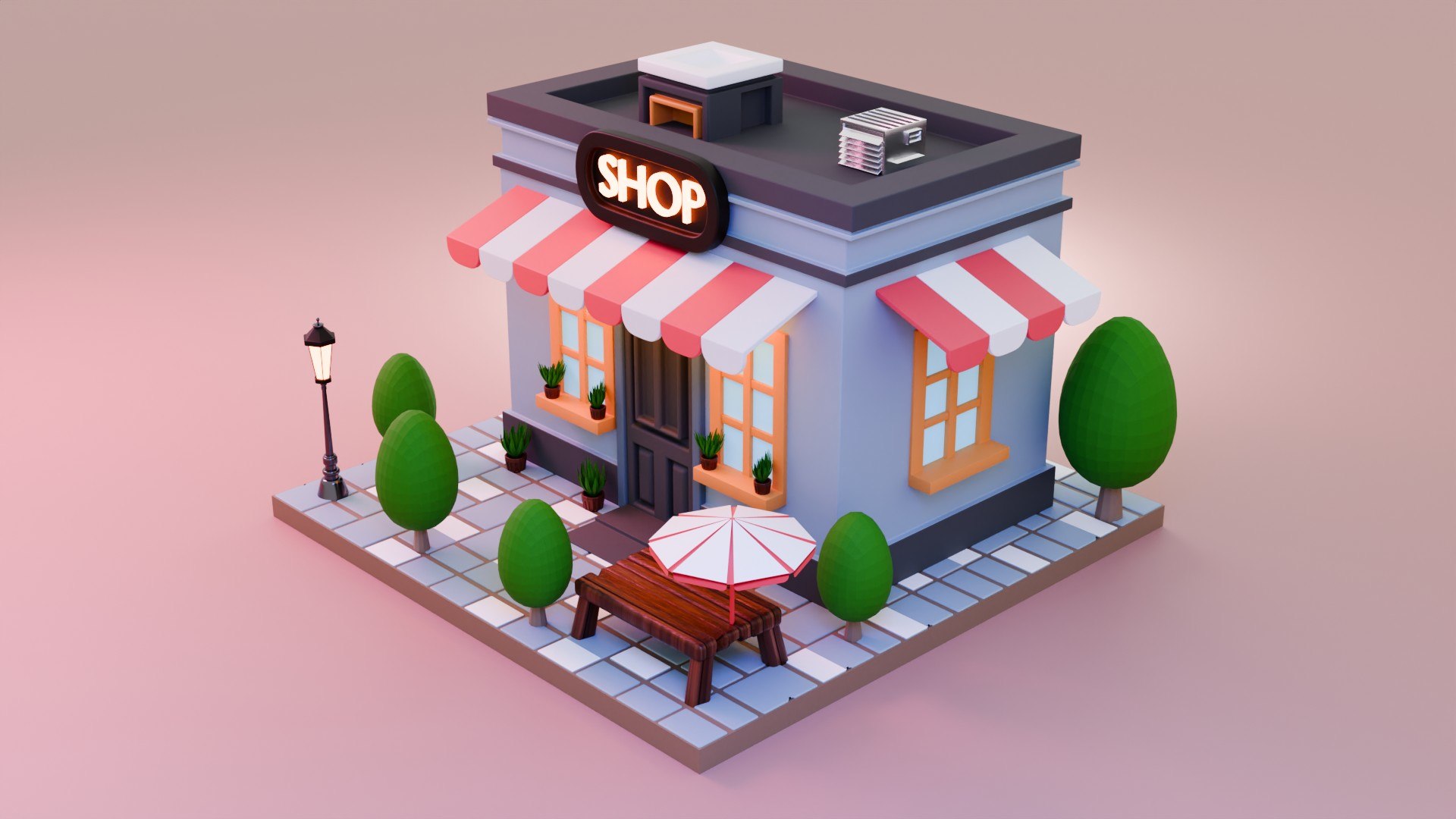 3D Stylized Design Tiny Shop - TurboSquid 2201906
