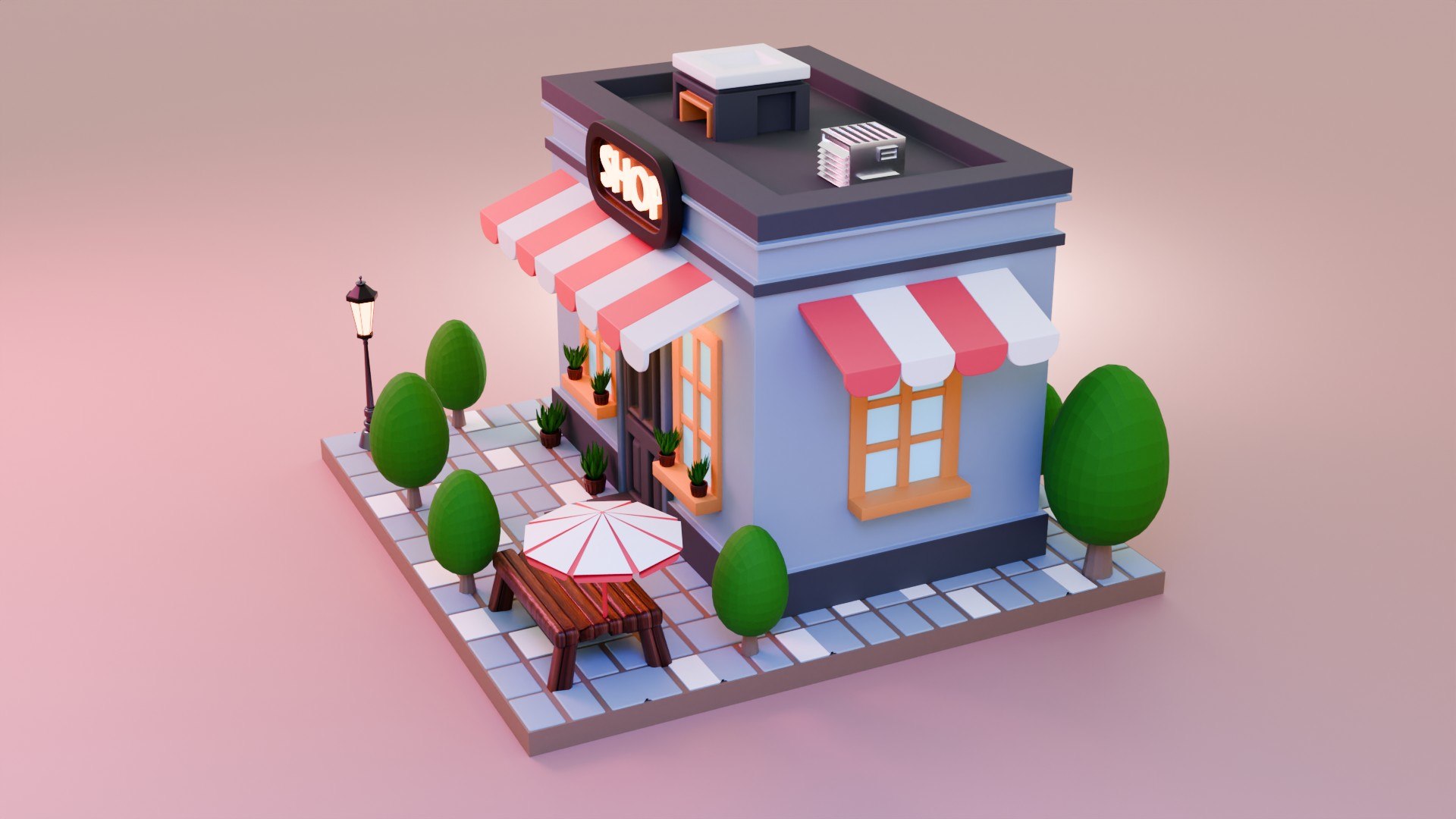 3D Stylized Design Tiny Shop - TurboSquid 2201906