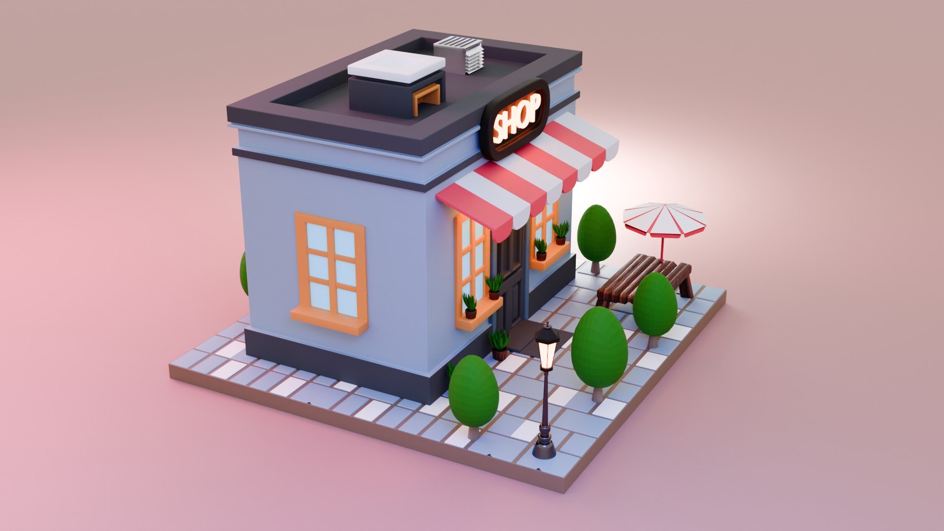 3D Stylized Design Tiny Shop - TurboSquid 2201906
