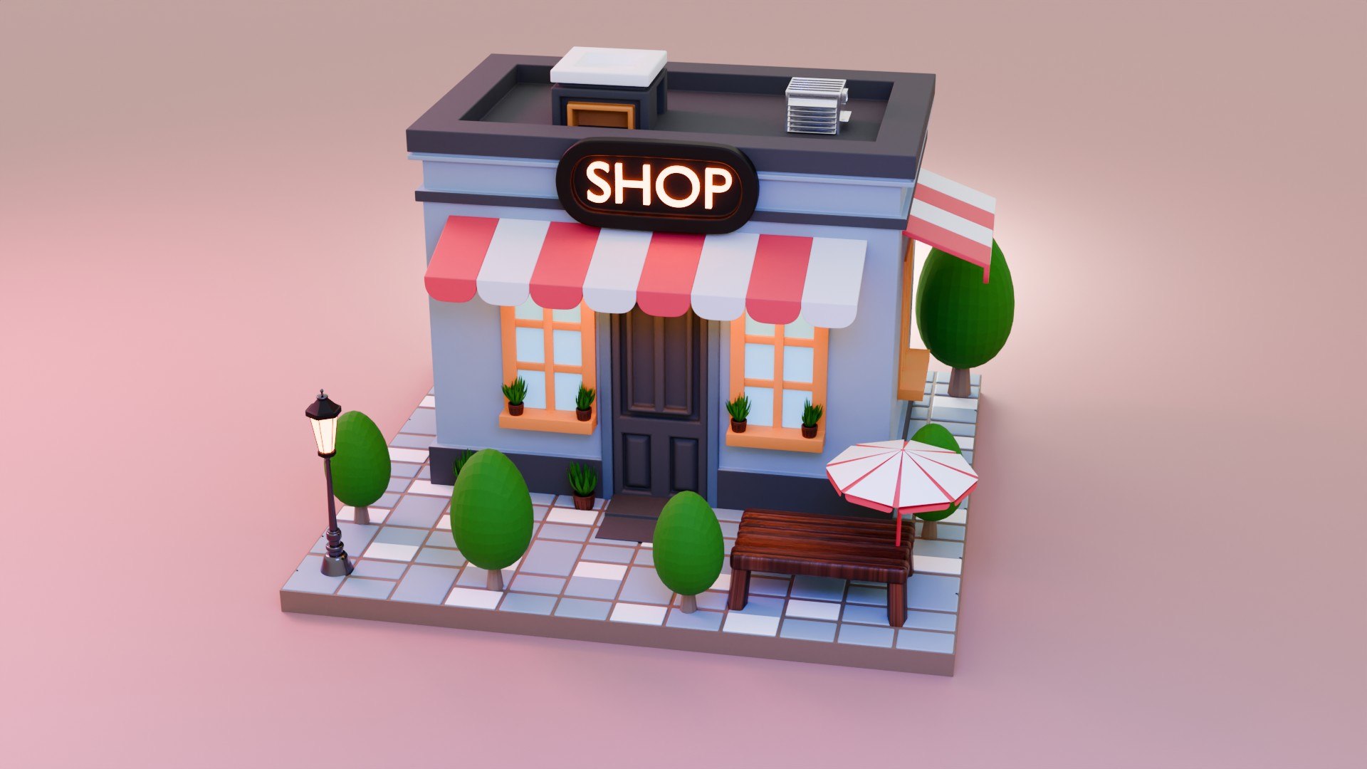 3D Stylized Design Tiny Shop - TurboSquid 2201906
