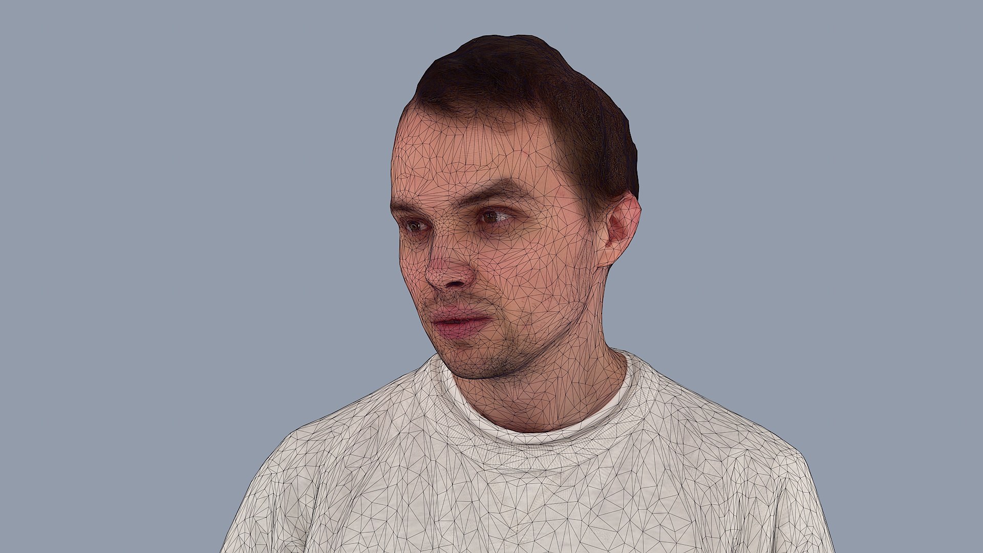 Questioning Reality Surprised Guy In White Sweatshirt Model ...