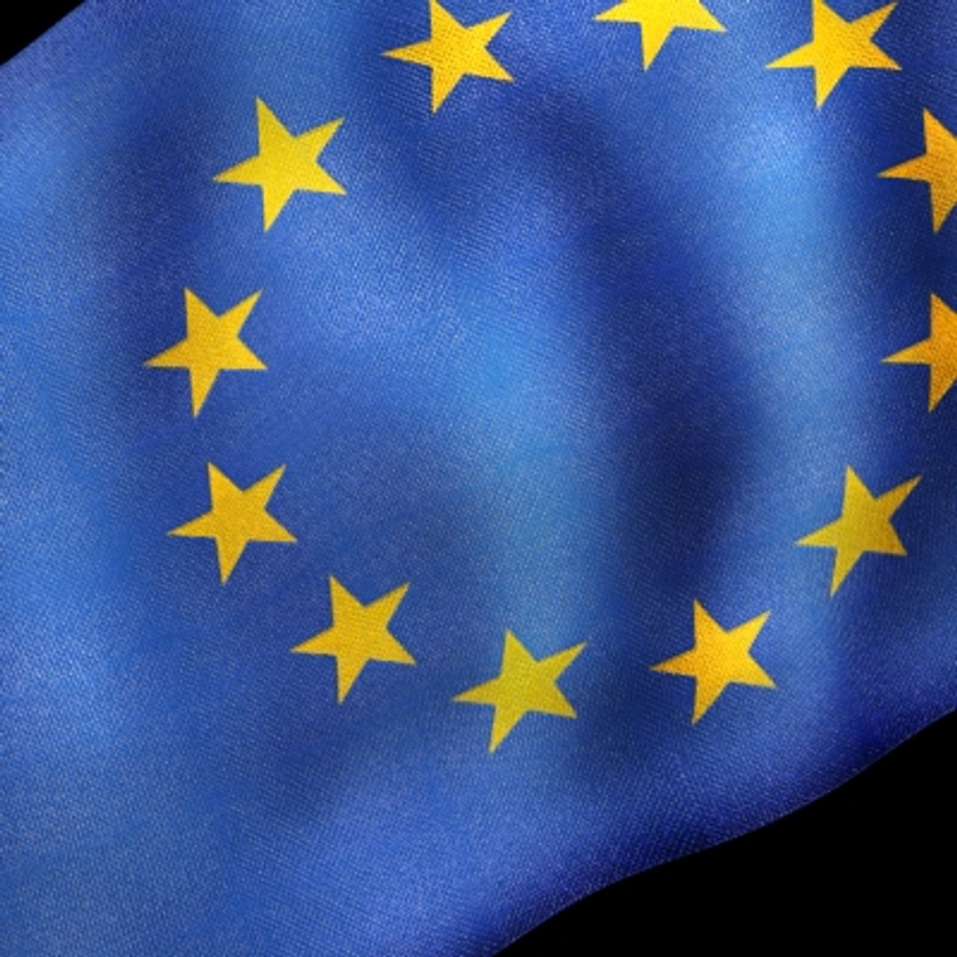 European Flag 3d Model