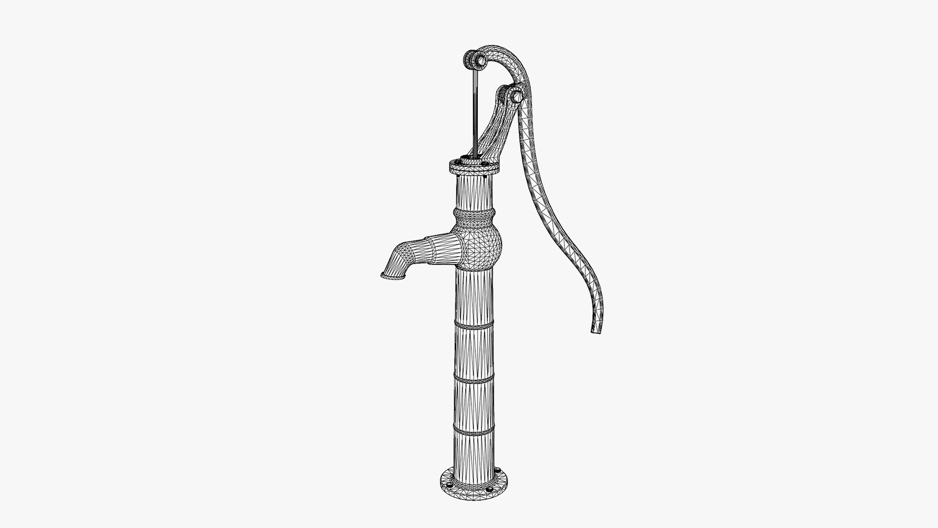 Garden Water Hand Pump 3D Model - TurboSquid 2287049