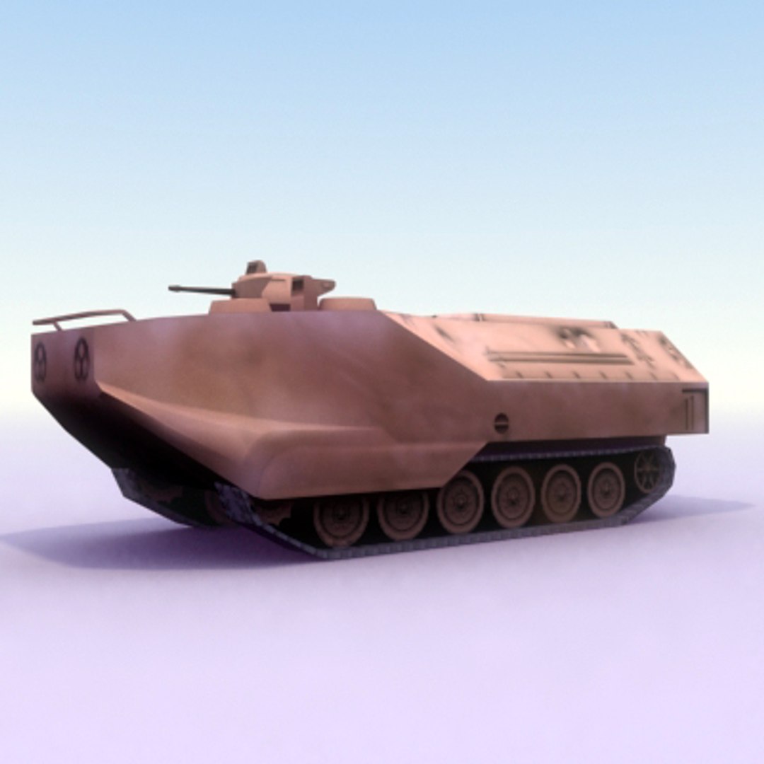 Aav-7 Vehicle Military Marine Corps 3d Model