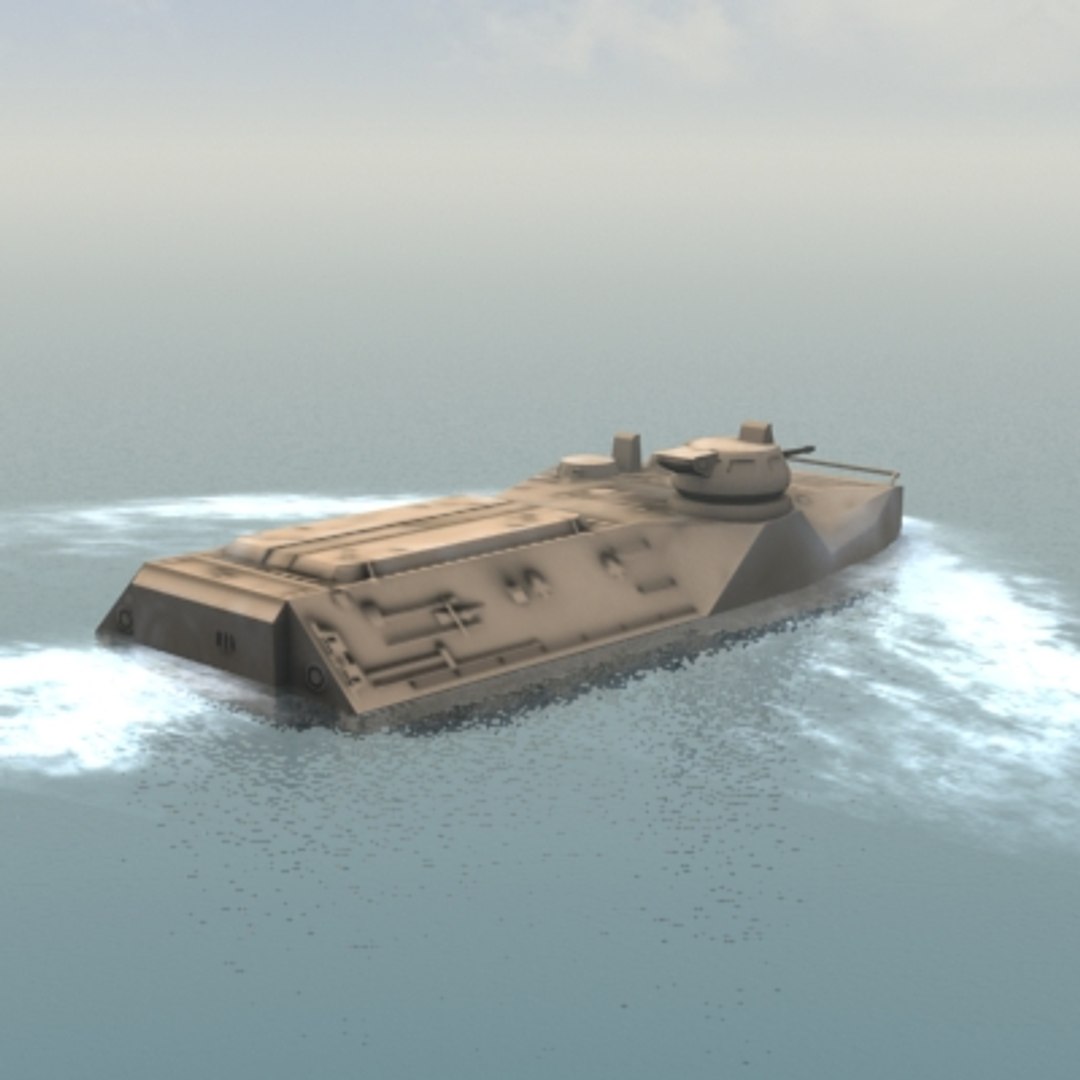 Aav-7 Vehicle Military Marine Corps 3d Model