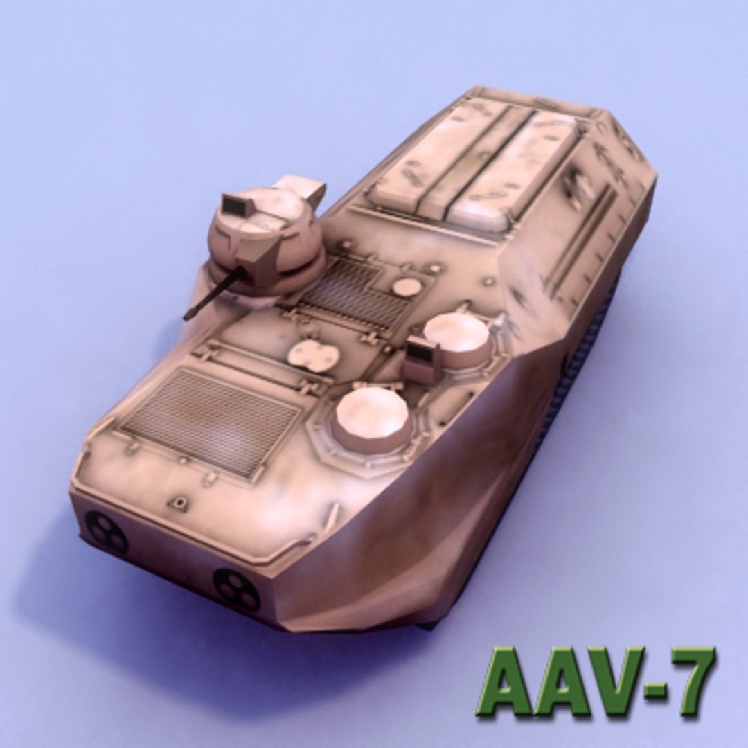 Aav-7 Vehicle Military Marine Corps 3d Model
