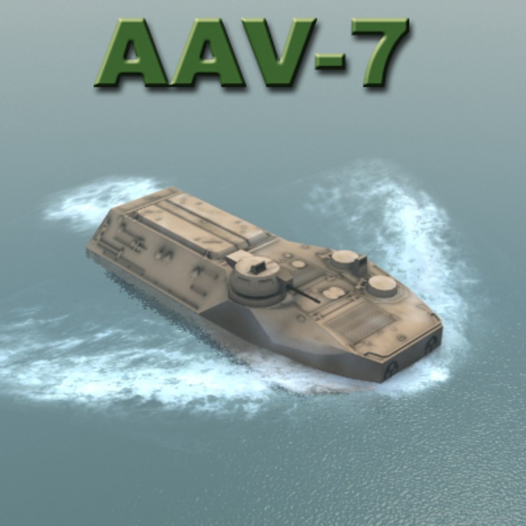 Aav-7 Vehicle Military Marine Corps 3d Model