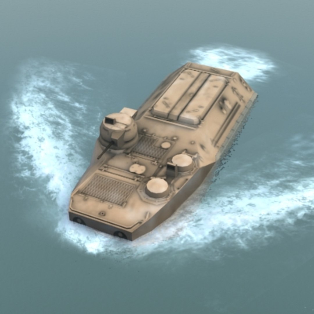 Aav-7 Vehicle Military Marine Corps 3d Model