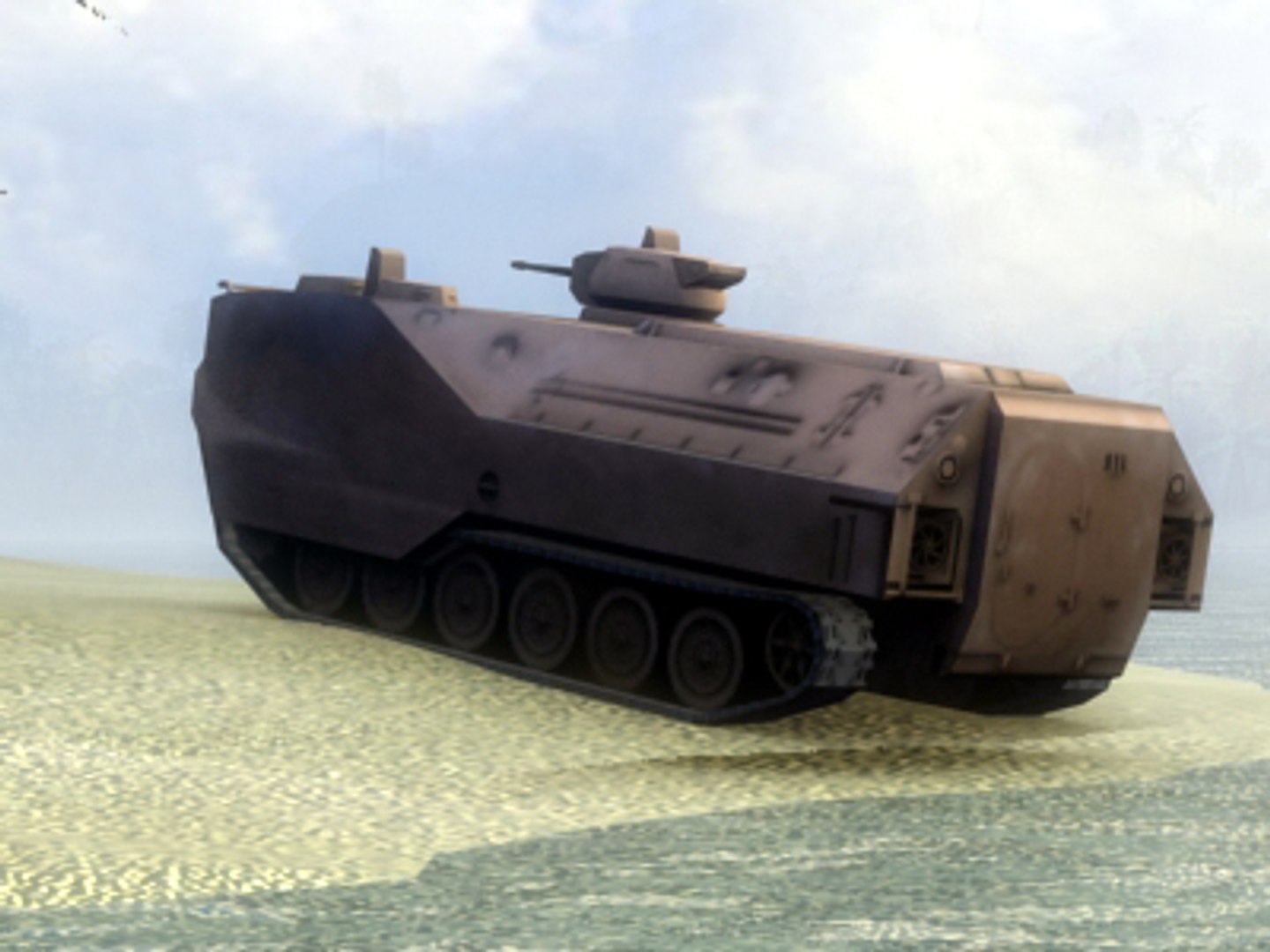 Aav-7 Vehicle Military Marine Corps 3d Model