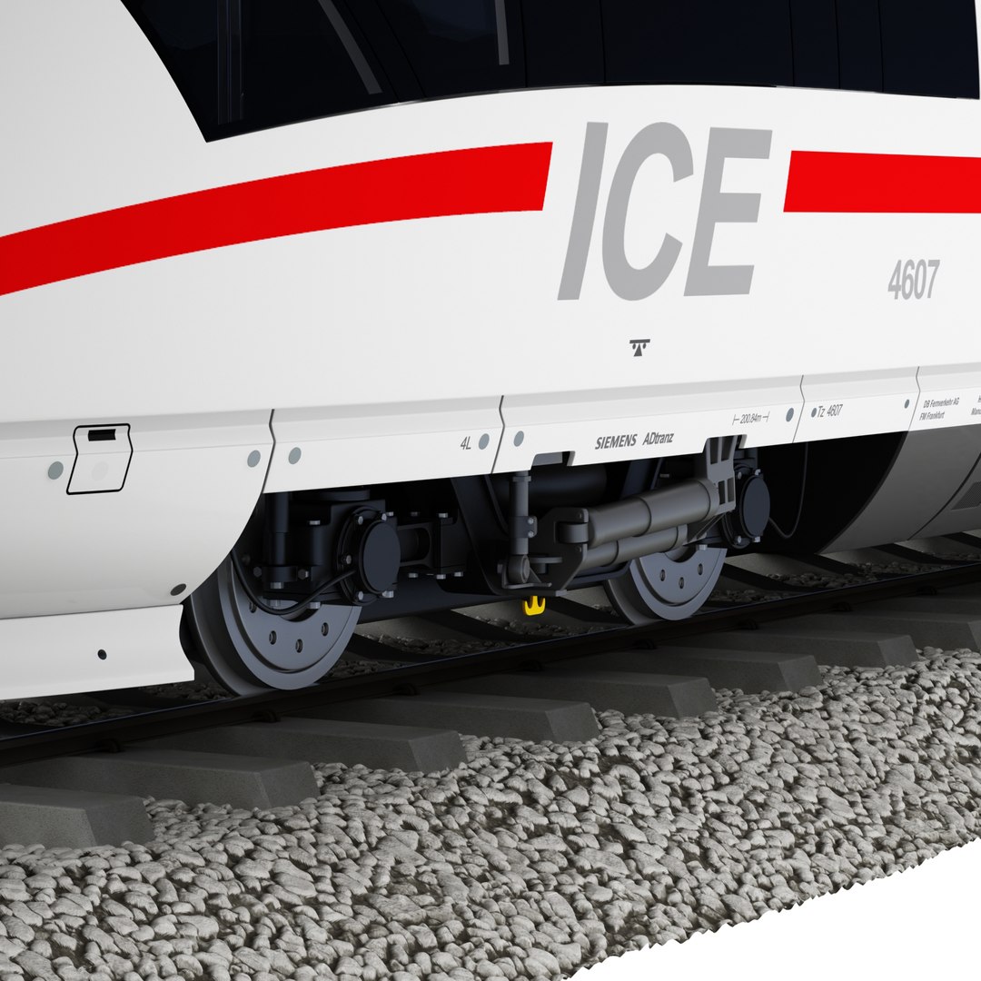 Ice 3 Passenger Train 3d Model