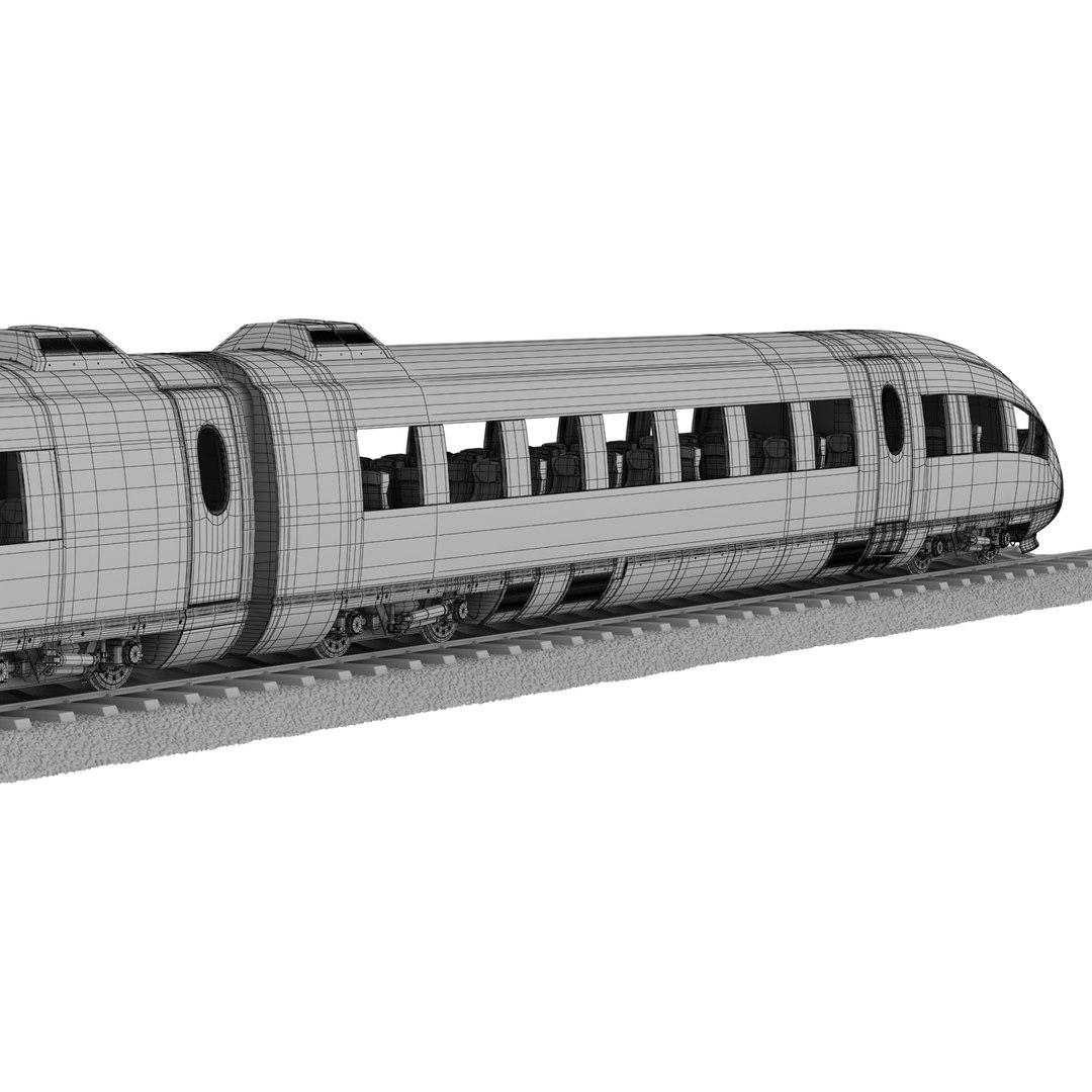 Ice 3 Passenger Train 3d Model